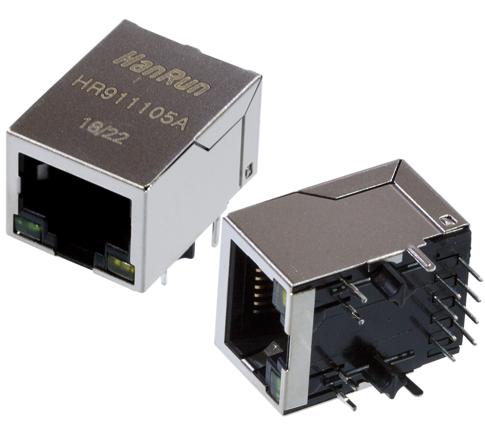 HR911105A, 8P8C розетка на плату RJ45 10/100Мб HANRUN, цена купить ...