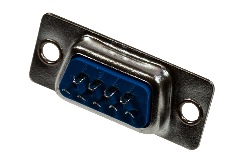 DB-9F, гнездо D-SUB 9 pin пайка на кабель (аналог DS1033-09FBNSISS-CT ...