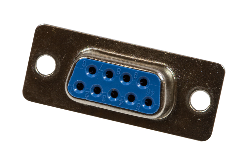 DB-9F, гнездо D-SUB 9 pin пайка на кабель (аналог DS1033-09FBNSISS-CT ...