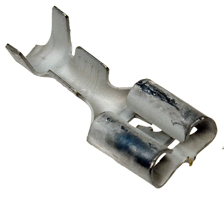 42100-2, FASTIN-FASTON2, клемма ножевая гн. 6.35мм неизол.на пр.0.8 ...