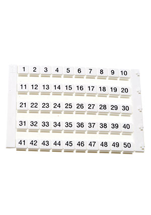DY5 (1...50), 505040 Горизонтальная маркировка (1...50) 1 пластина - 50 шт. Klemsan, купить ...